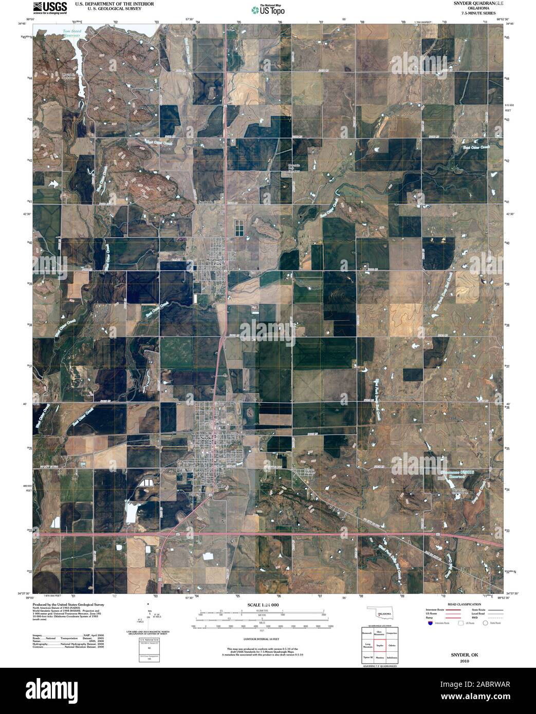 Map of snyder hi-res stock photography and images - Alamy