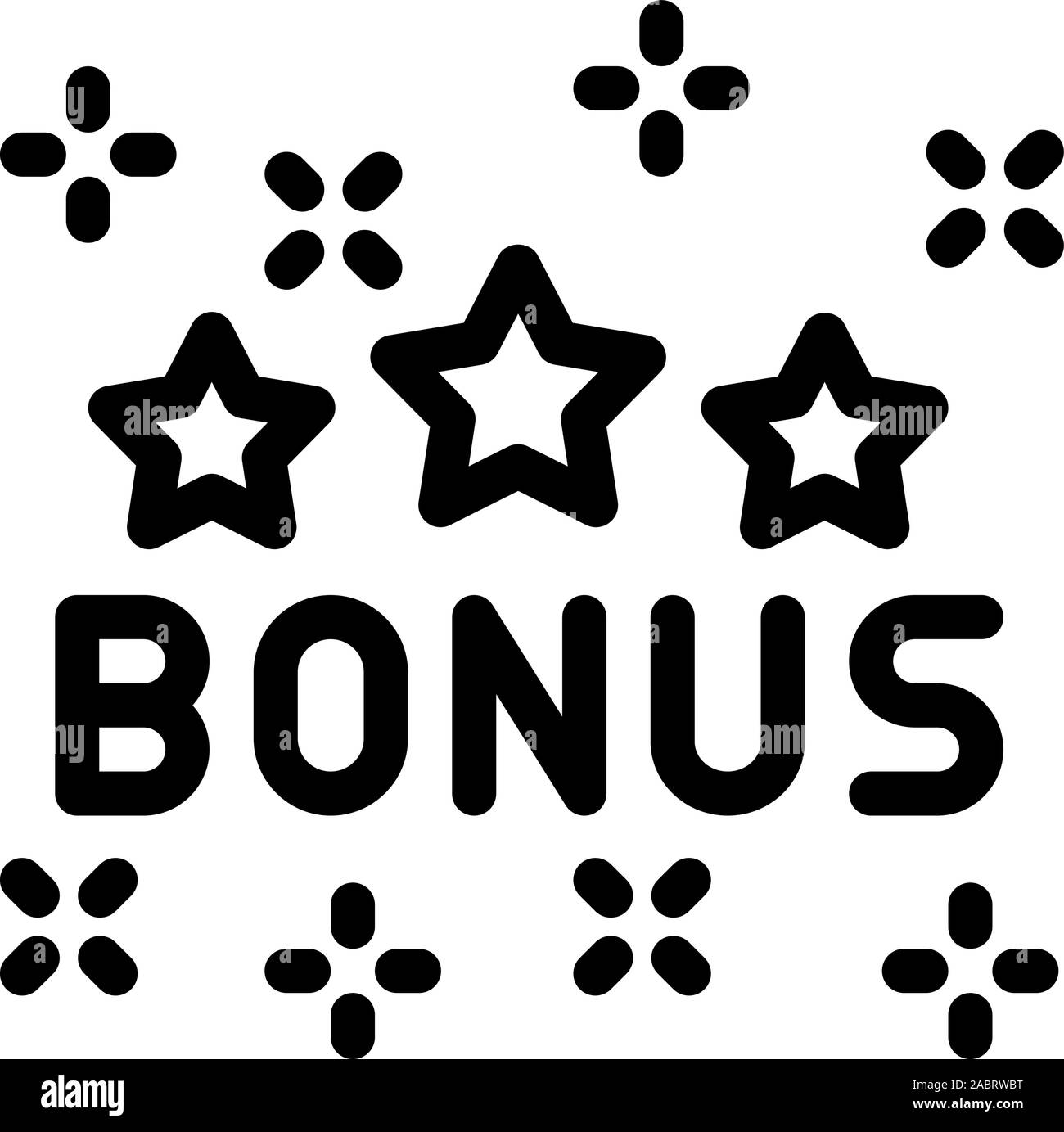 Bonus Star Logo Icon Vector Outline Illustration Stock Vector Image ...
