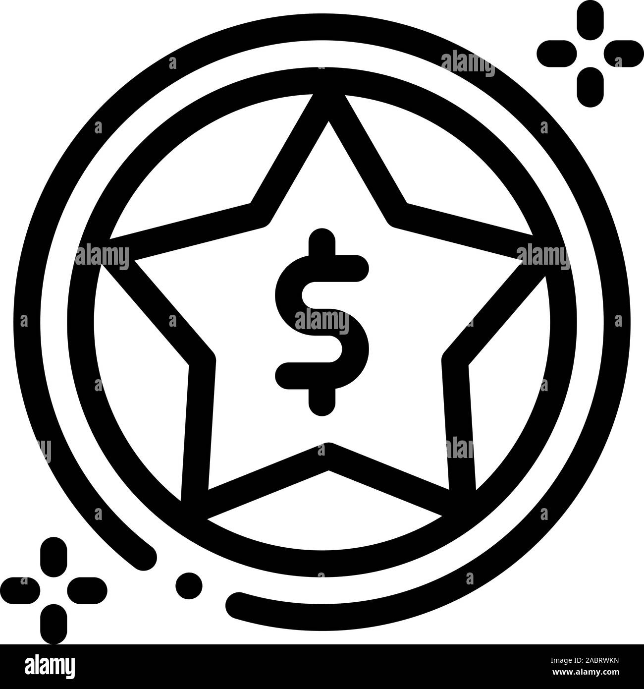 Bonus star logo icon Black and White Stock Photos & Images - Alamy