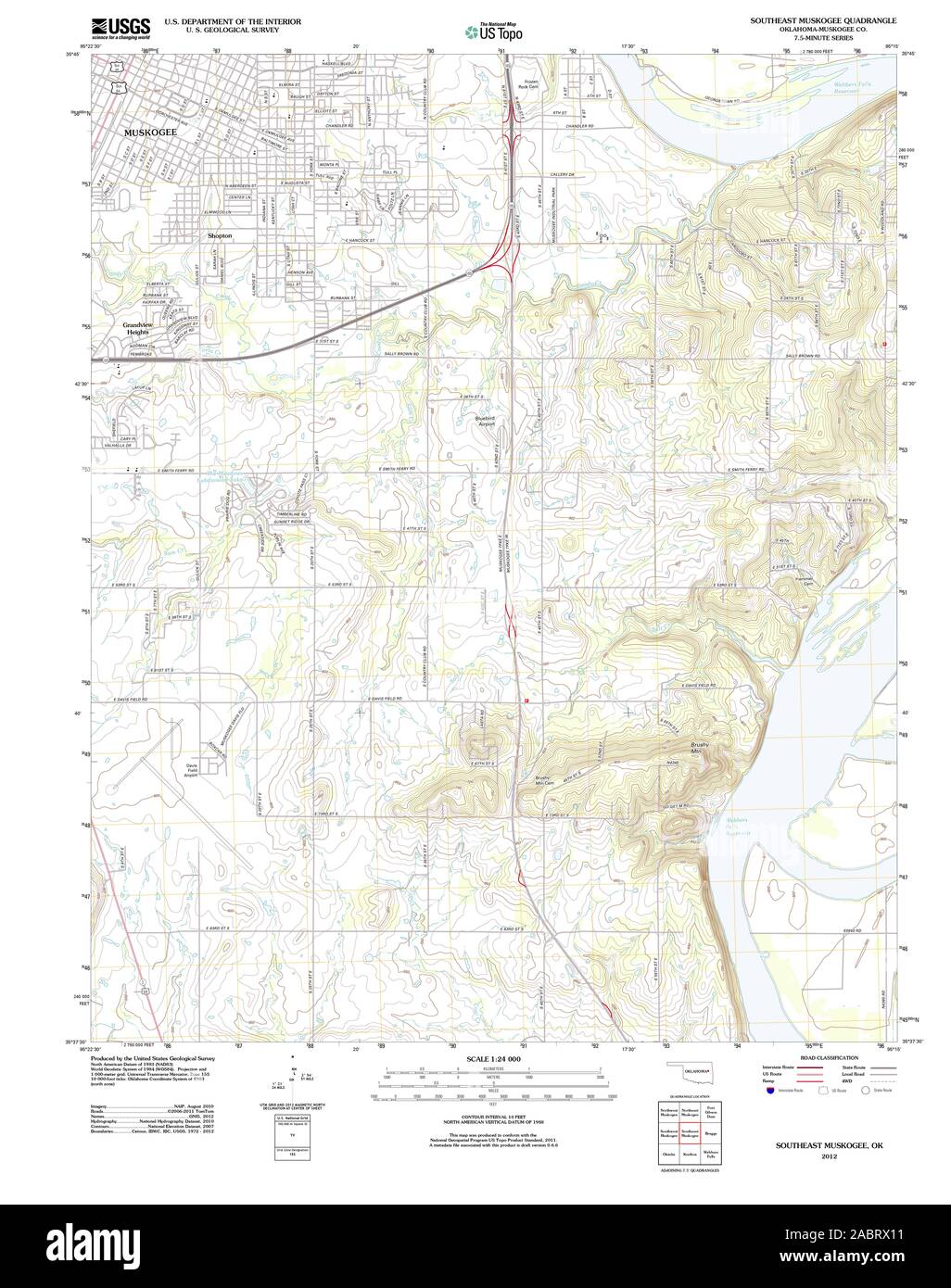 Muskogee map hi-res stock photography and images - Alamy