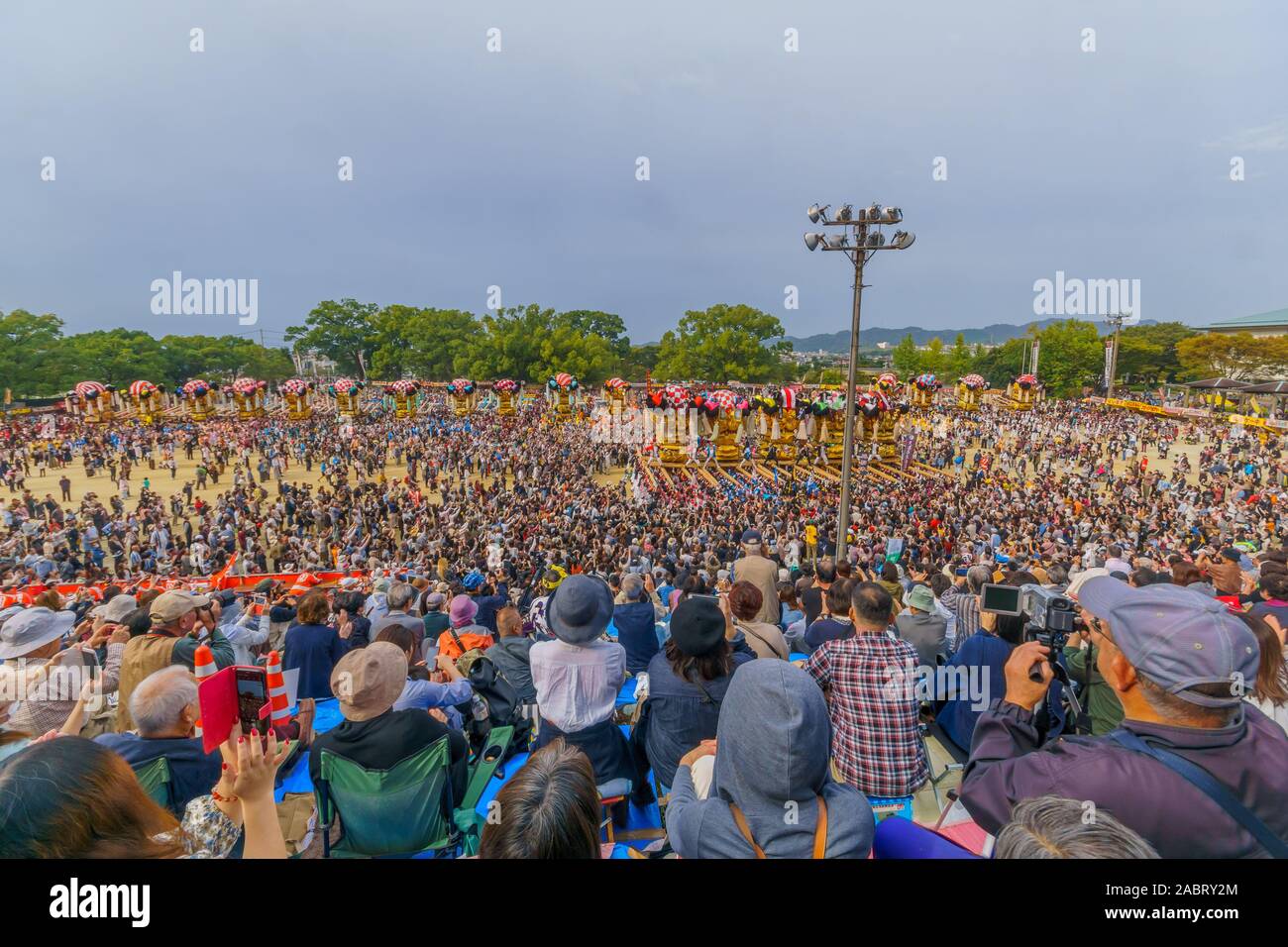Niihama, Japan - October 17, 2019: Wide view of the Niihama Taiko ...