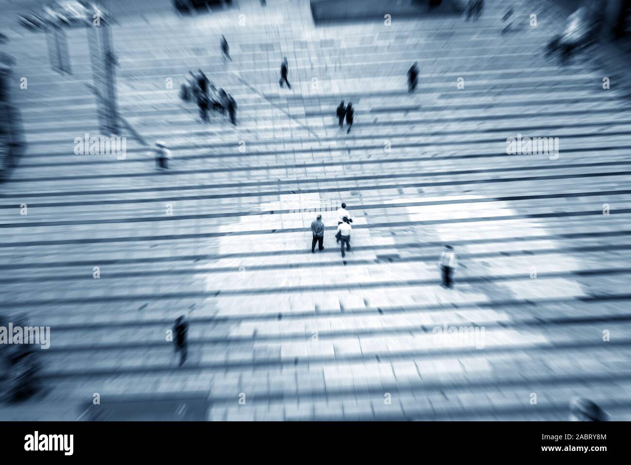 City square and crowd, Jiangbei New City, Chongqing, China Stock Photo ...