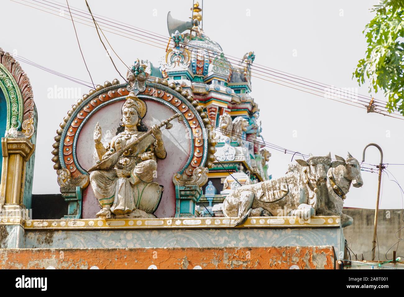 Statues of hindu deities in ancient South Asian Temple Stock Photo - Alamy