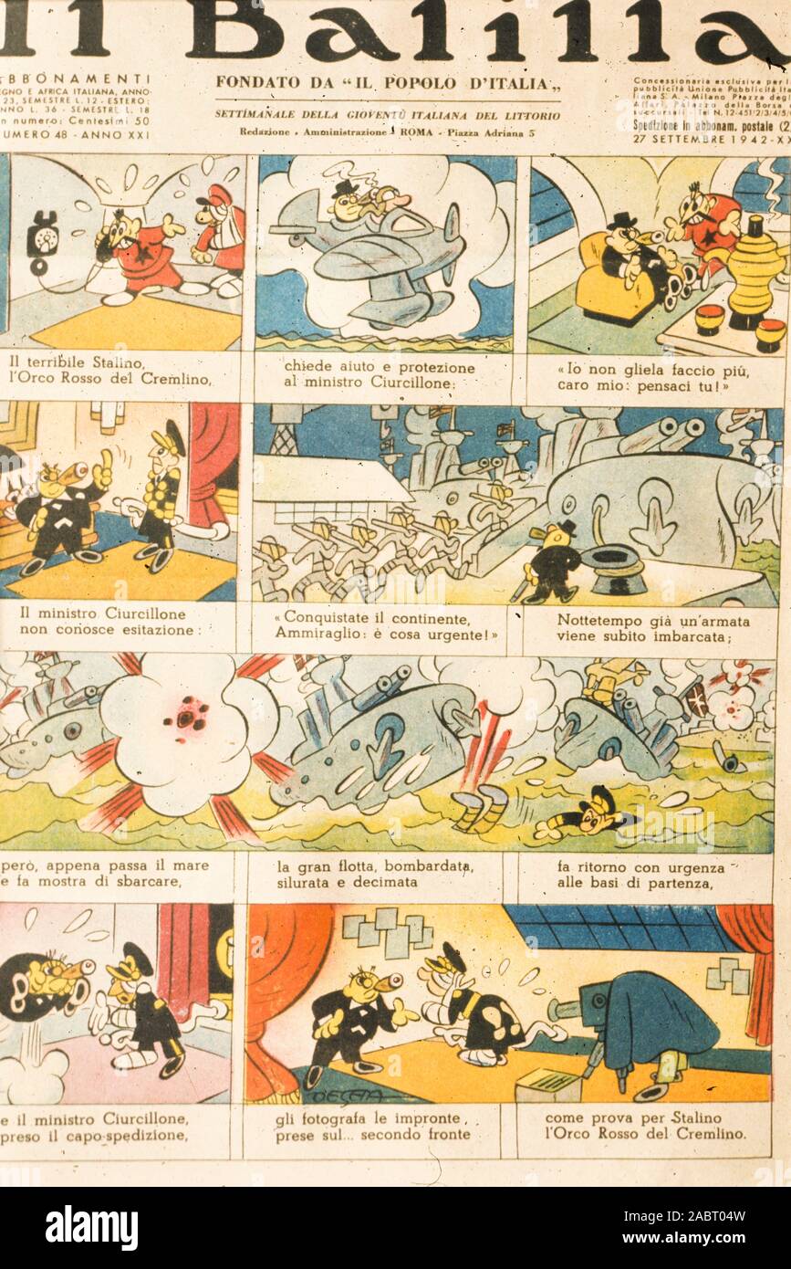 il balilla, italian illustrated weekly for kids Stock Photo - Alamy