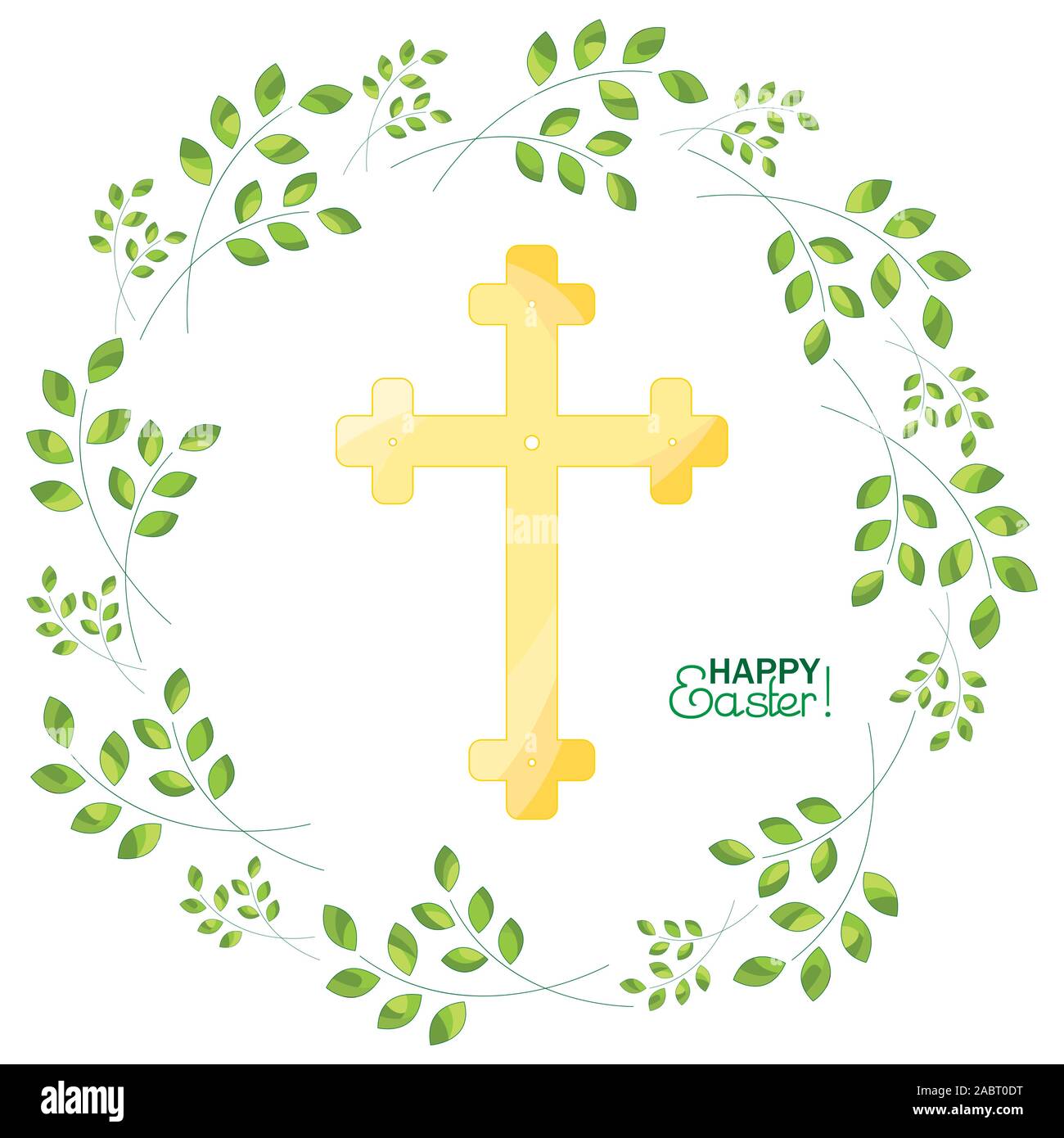 Happy easter wooden cross Cut Out Stock Images & Pictures - Alamy