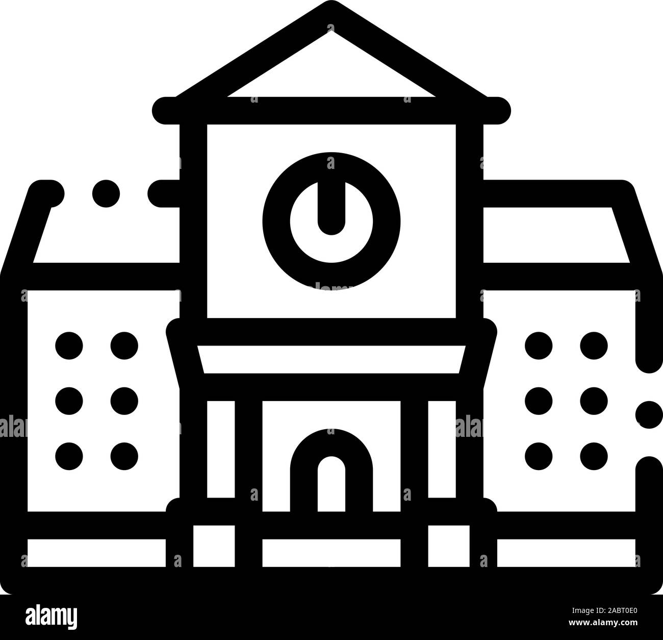 Academy Study Building Icon Vector Outline Illustration Stock Vector ...