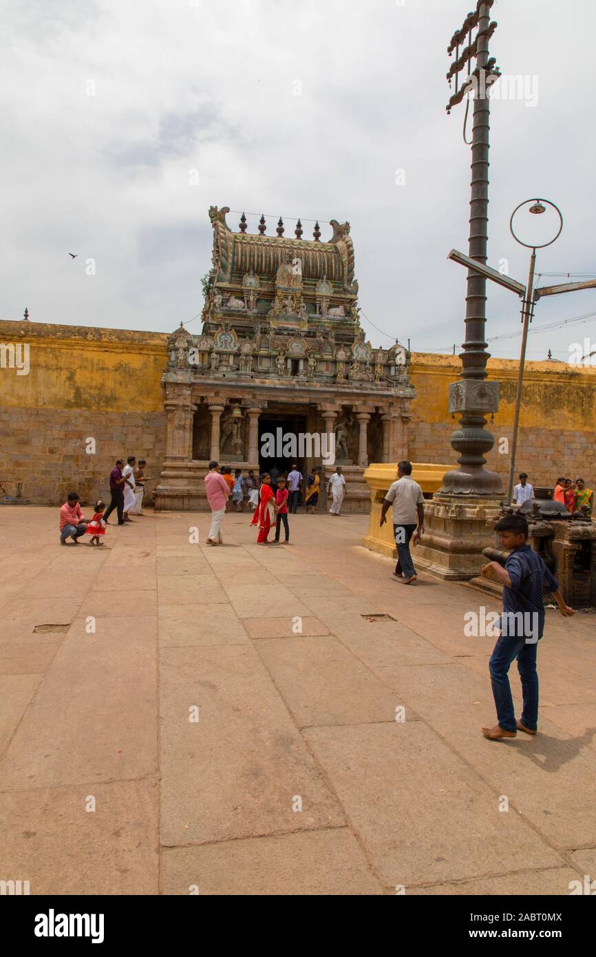 front view of the famous ancient temple of Thiruvarur Famous Tourist ...