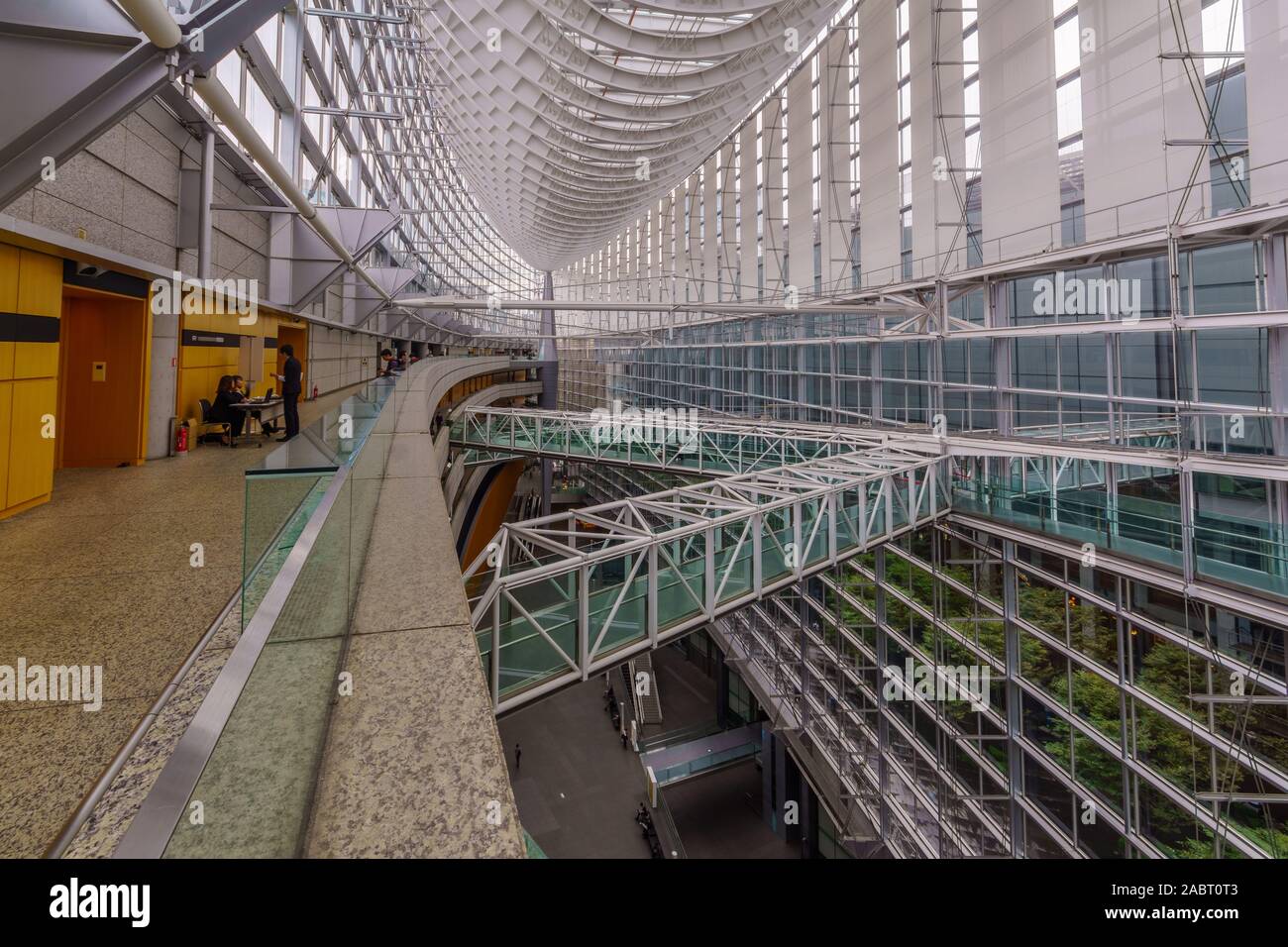 Tokyo, Japan - October 19, 2019: View of the Tokyo International Forum ...