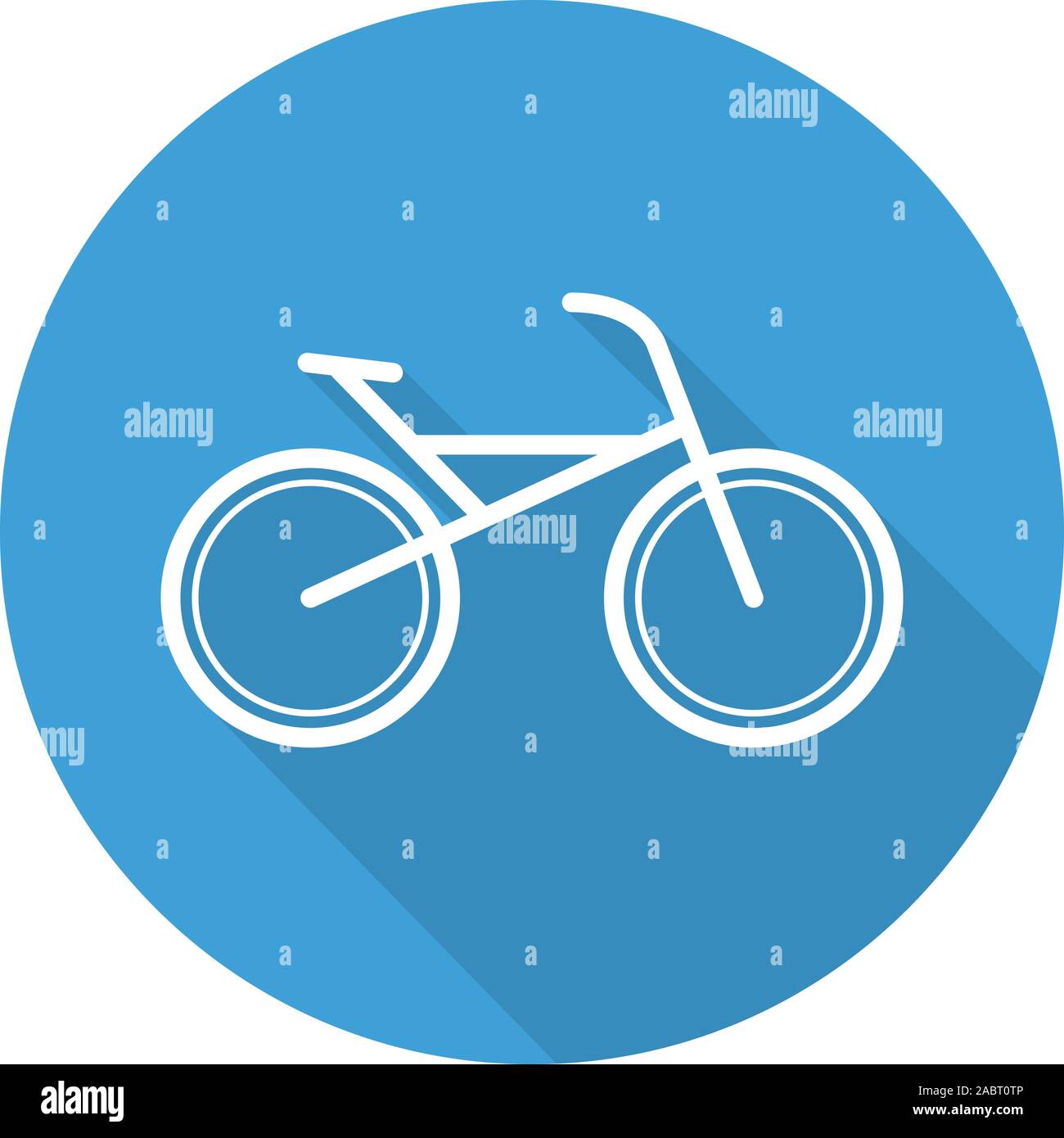 Bike flat linear long shadow icon. Cycling symbol. Bicycle ride. Vector ...
