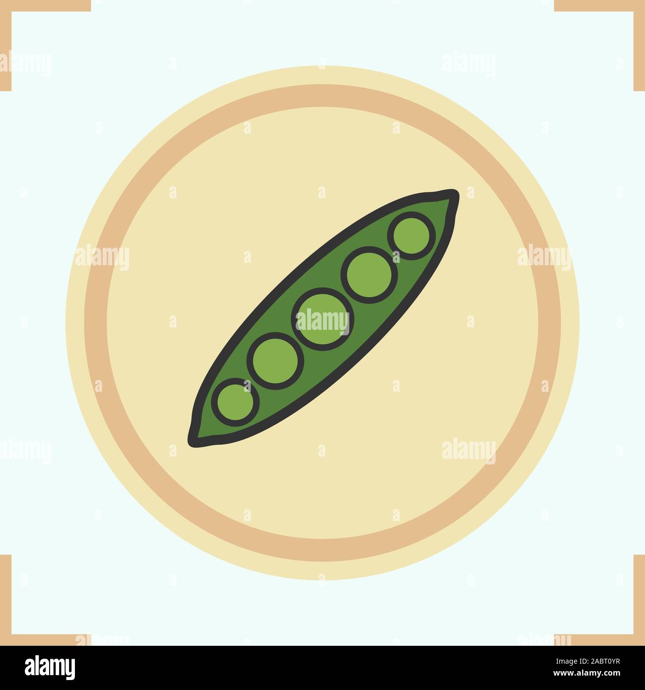 Open peapod color icon. Isolated vector illustration Stock Vector Image ...
