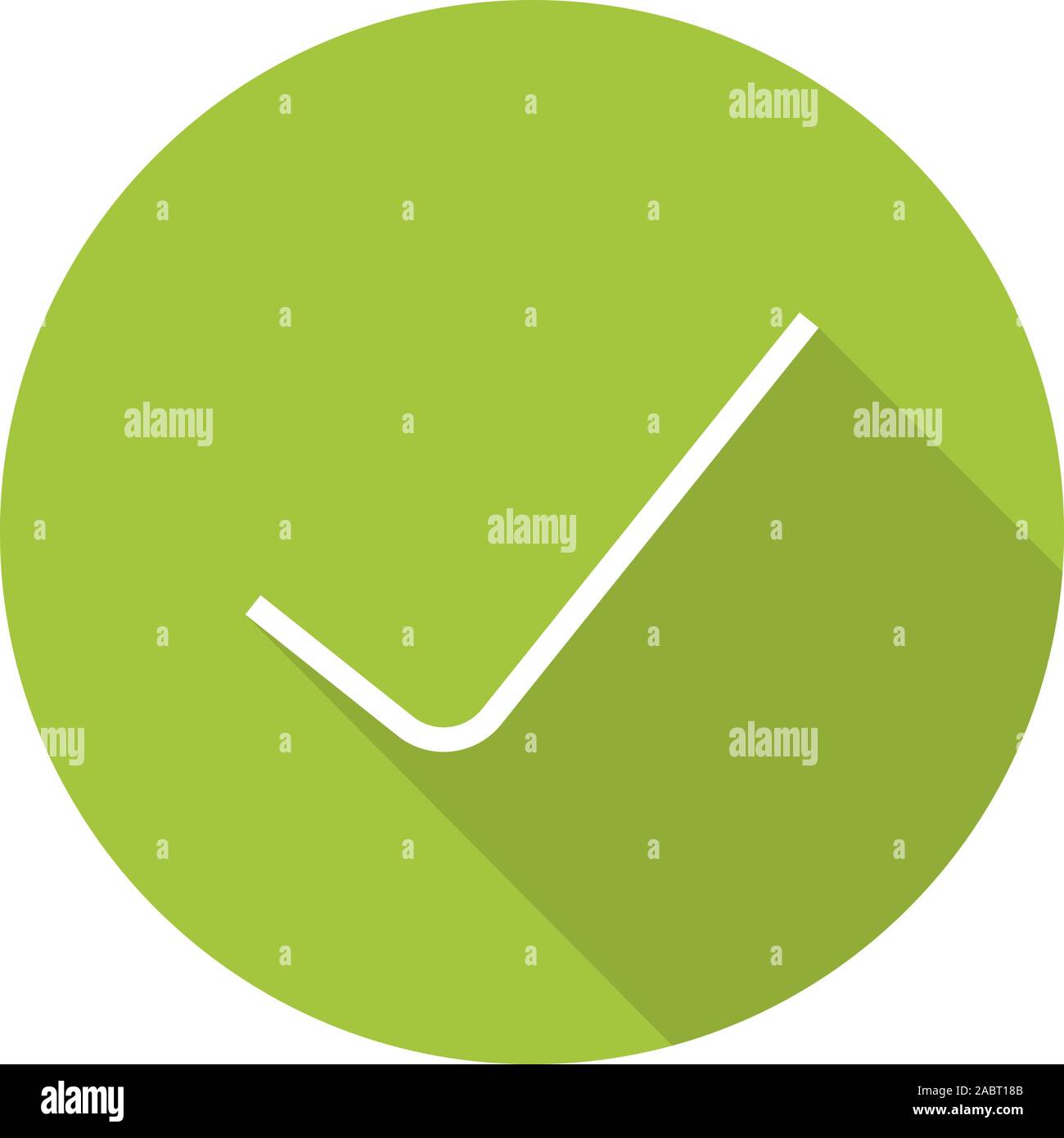 Tick flat design long shadow icon. Confirmation check mark. Accept and ...