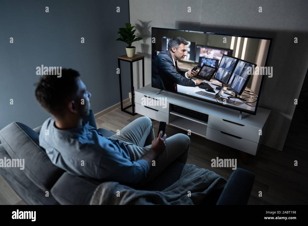Person Watching Tv Alone