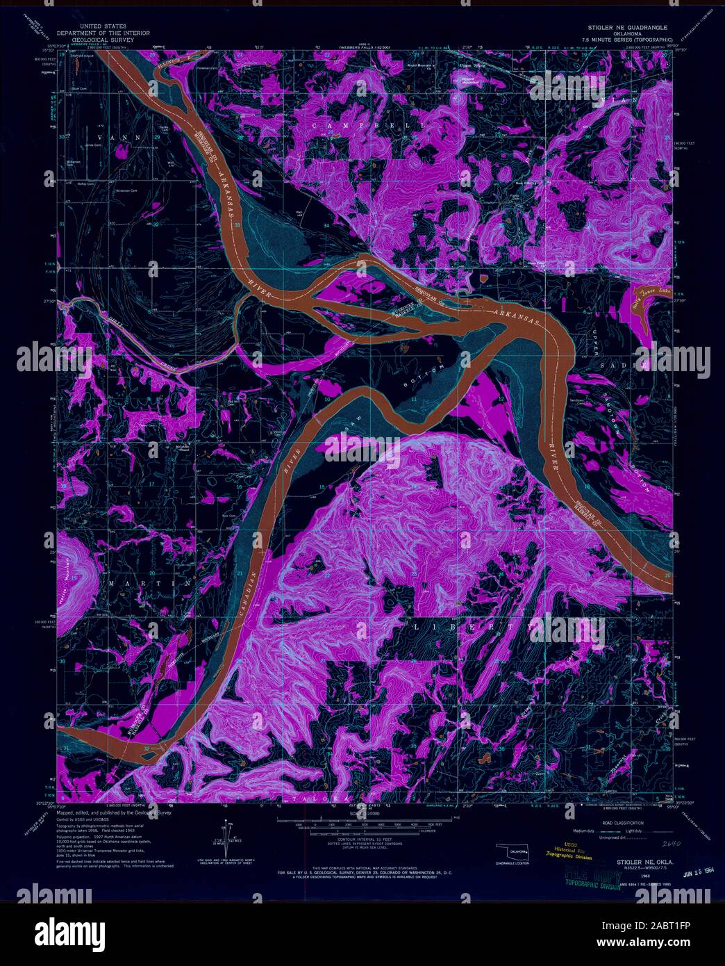 Map of stigler oklahoma hi-res stock photography and images - Alamy