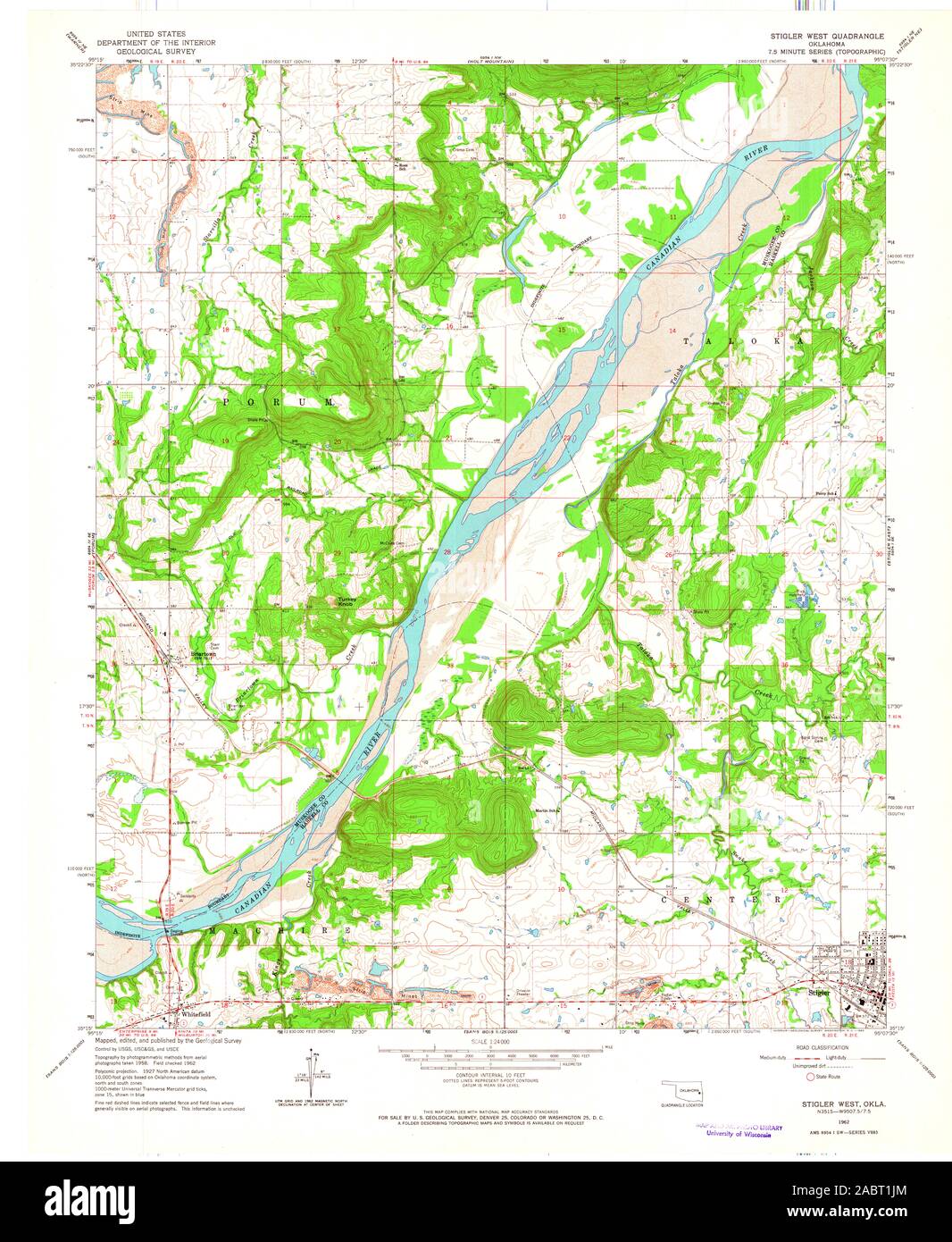 Map of stigler oklahoma hi-res stock photography and images - Alamy