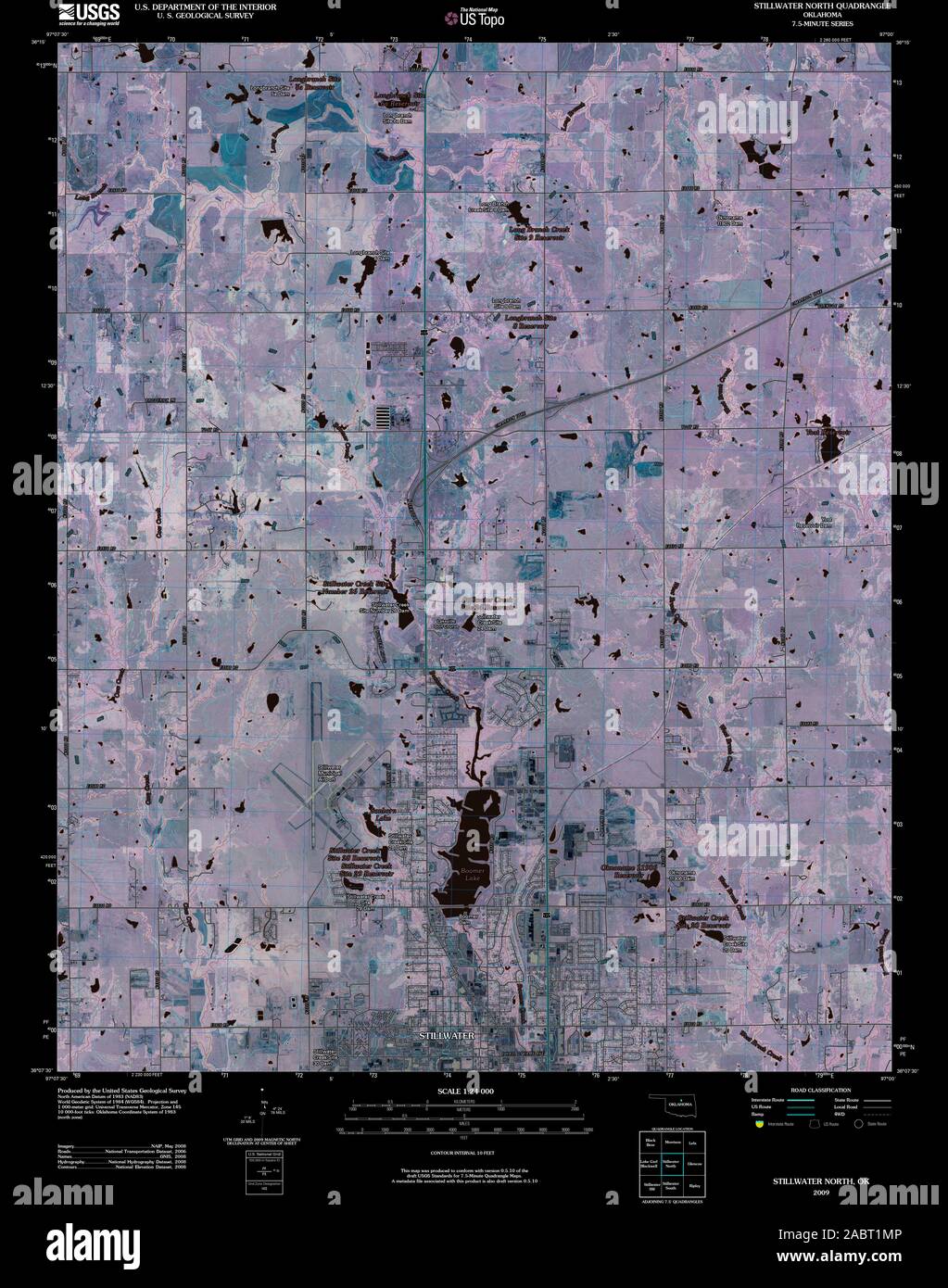 Map of stillwater oklahoma hi-res stock photography and images - Alamy