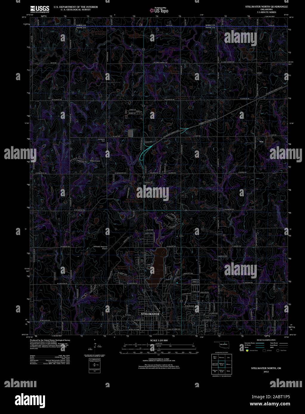 Map of stillwater oklahoma hi-res stock photography and images - Alamy