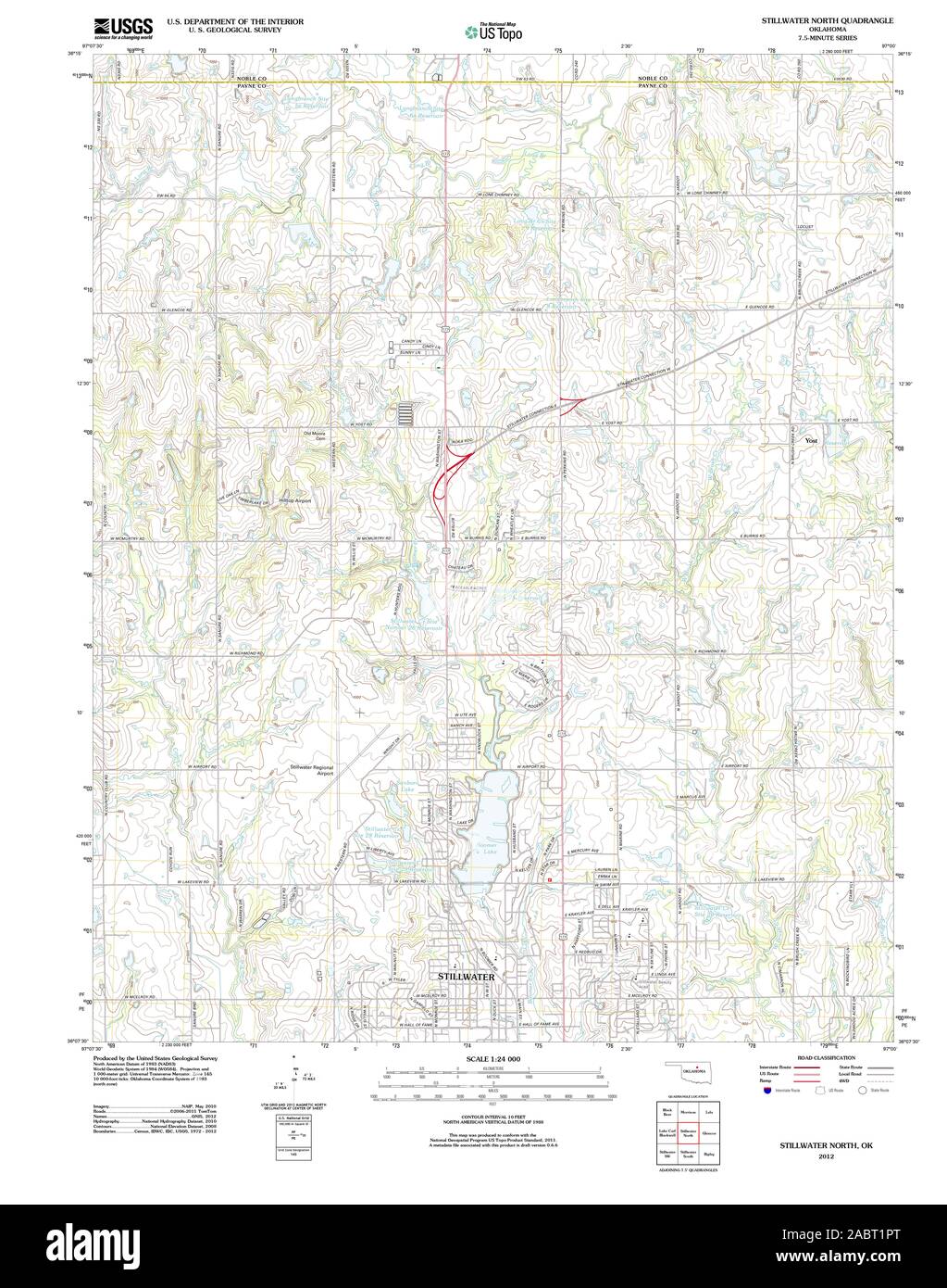 Map of stillwater oklahoma hi-res stock photography and images - Alamy
