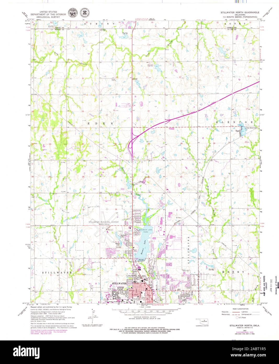 Map of stillwater oklahoma hi-res stock photography and images - Alamy