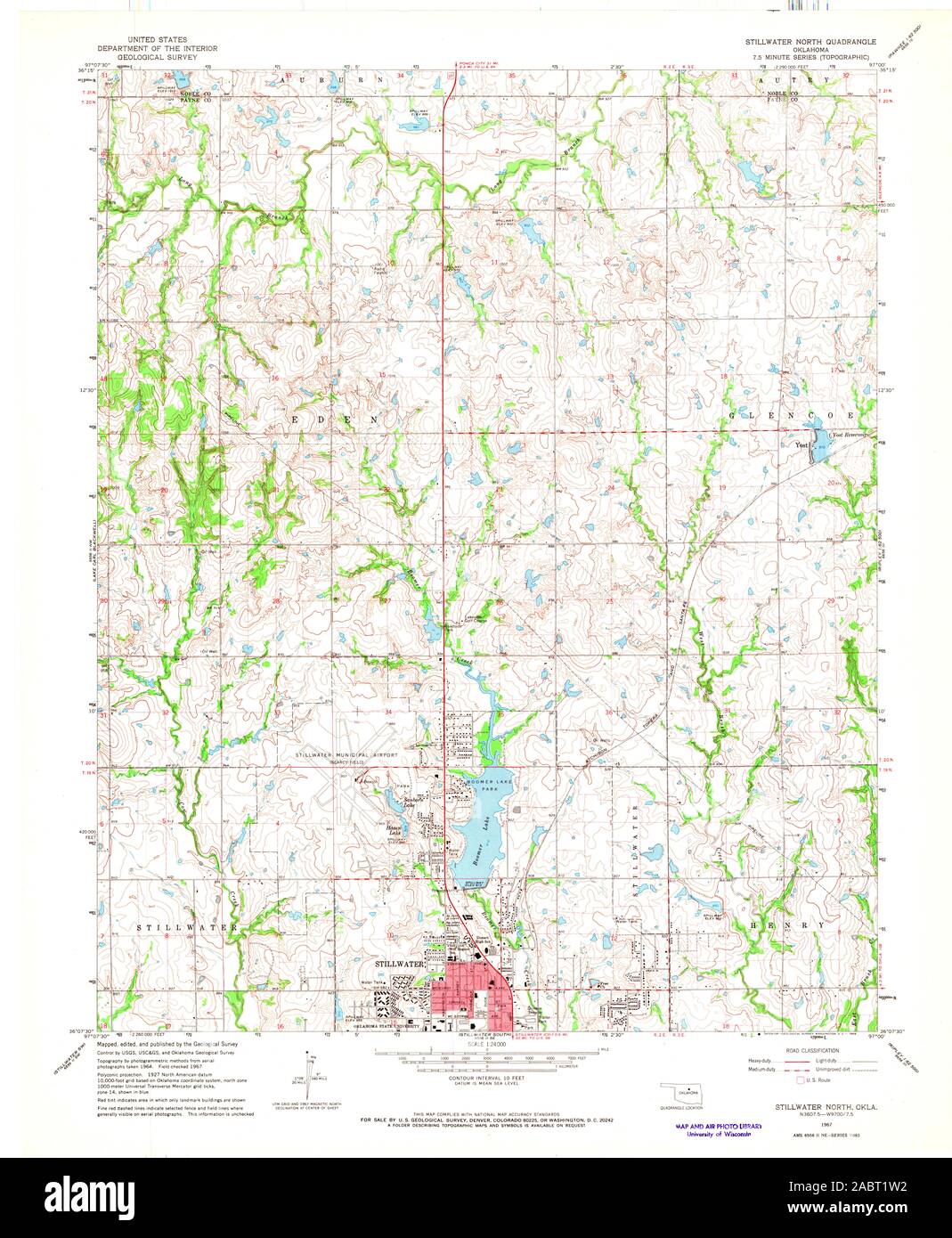 Map of stillwater oklahoma hi-res stock photography and images - Alamy