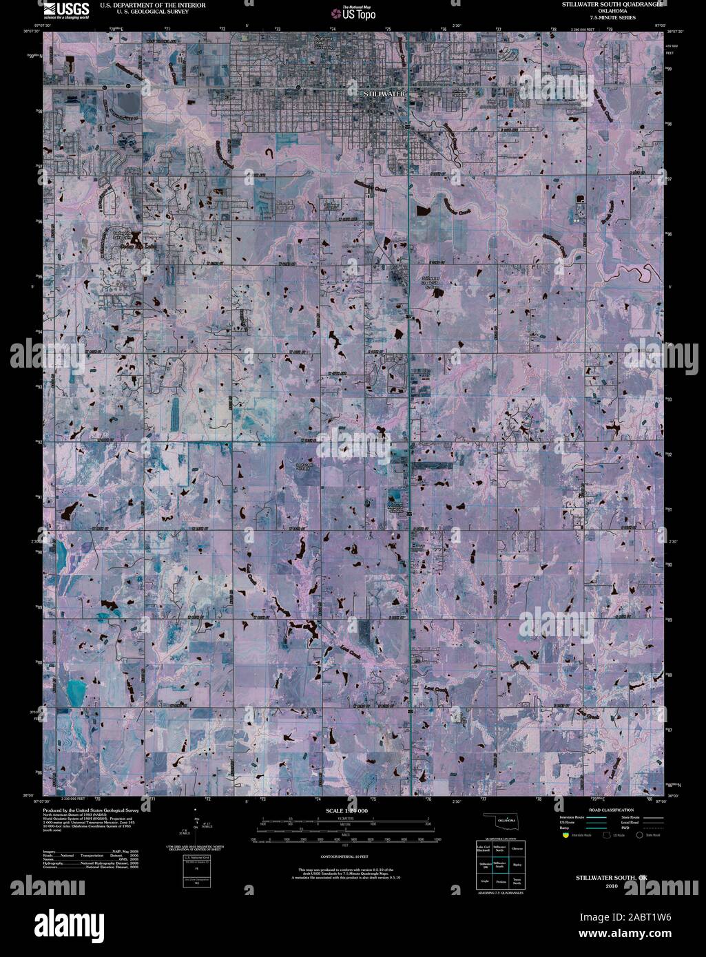 Map of stillwater oklahoma hi-res stock photography and images - Alamy