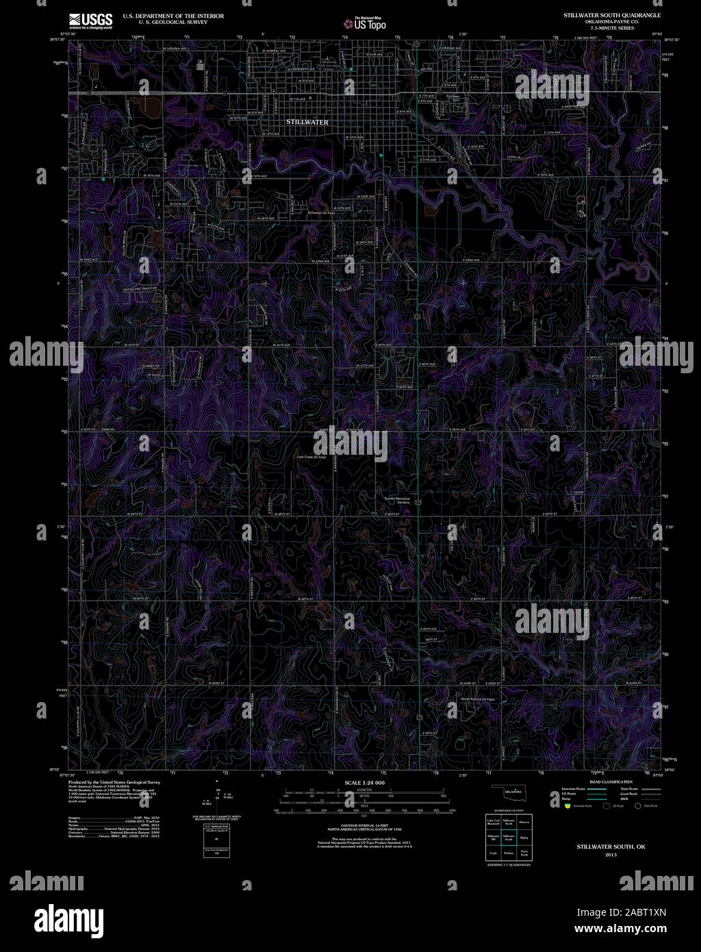 Map of stillwater oklahoma hi-res stock photography and images - Alamy