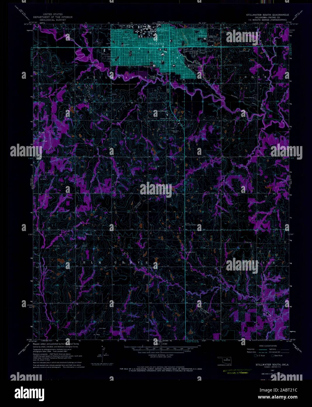 Map of stillwater oklahoma hi-res stock photography and images - Alamy