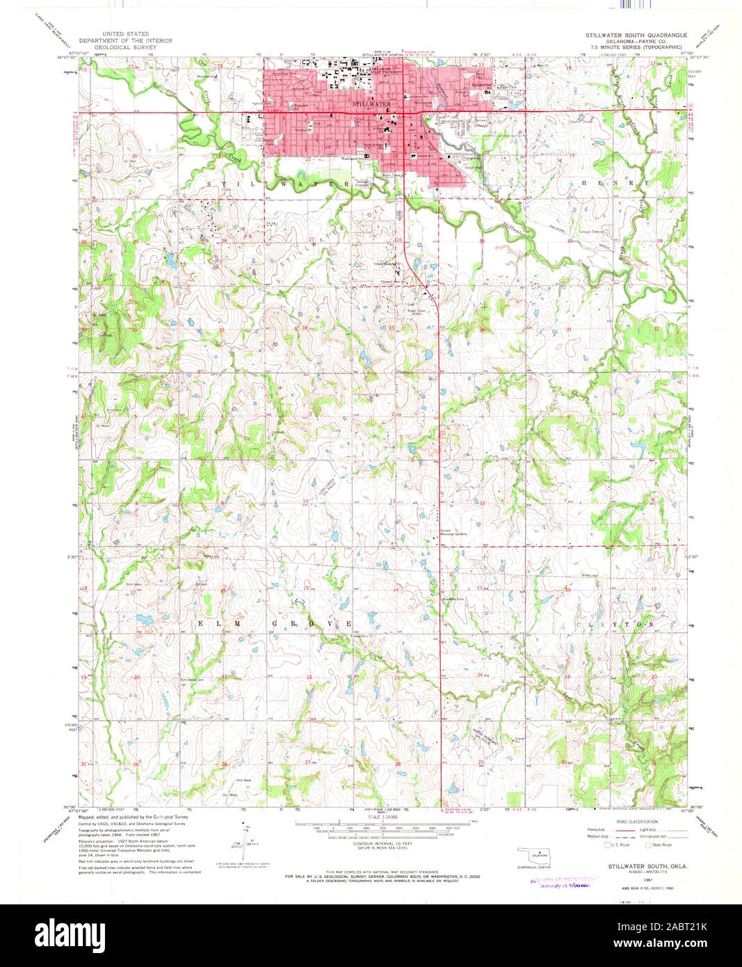 Map of stillwater oklahoma hi-res stock photography and images - Alamy