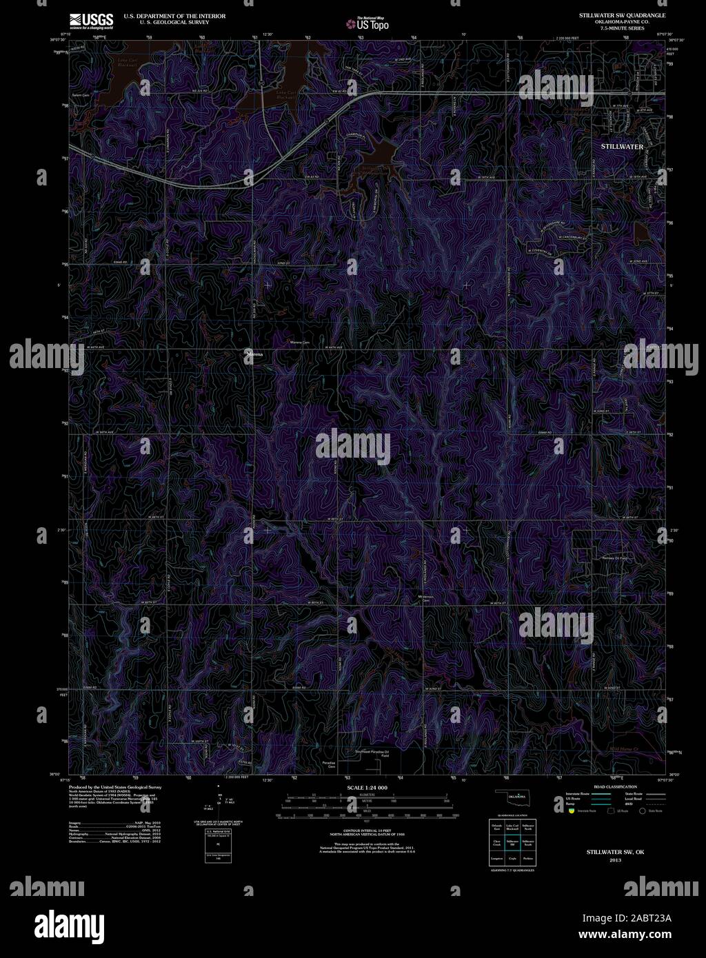 Map of stillwater oklahoma hi-res stock photography and images - Alamy