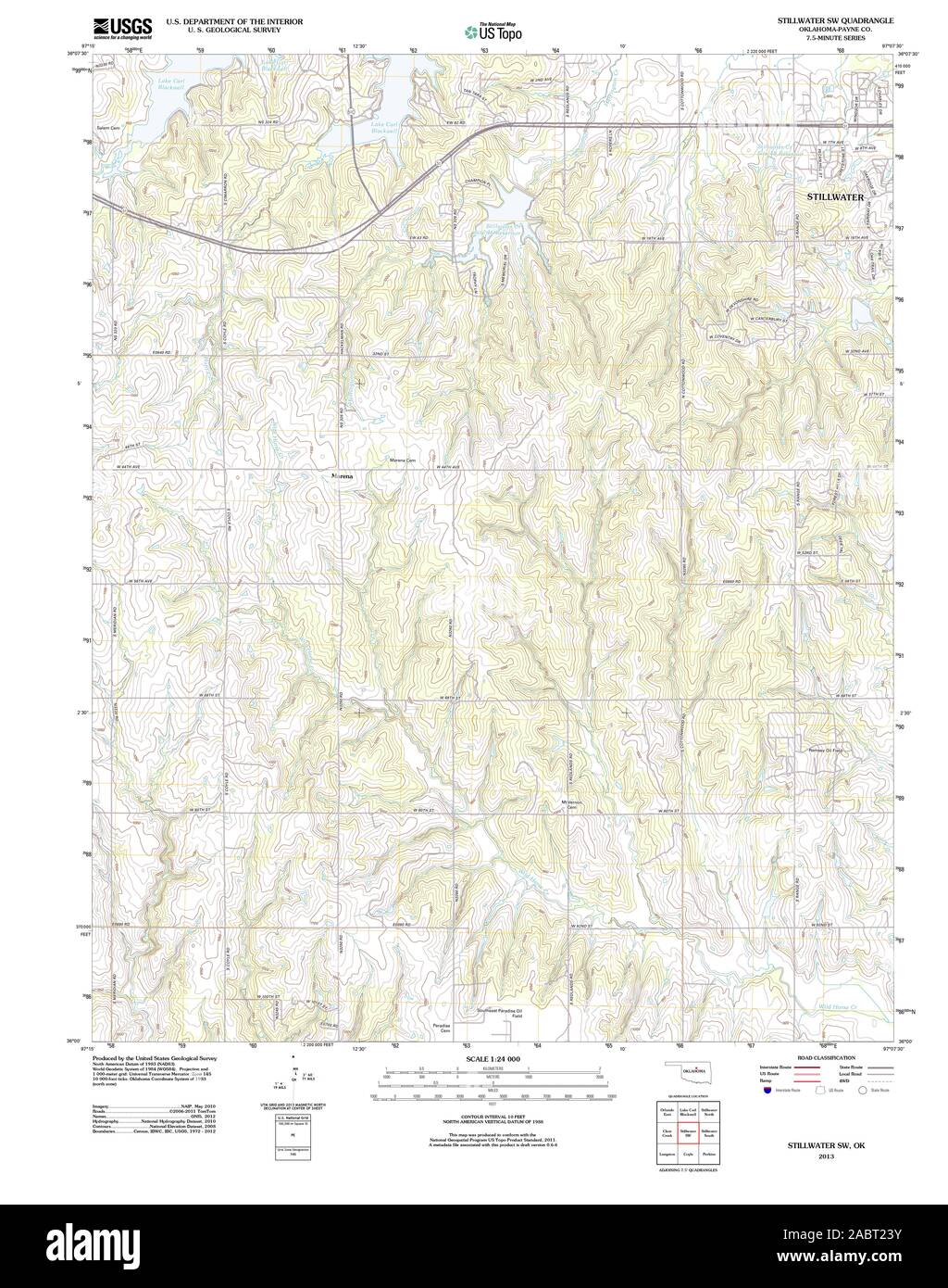 Map of stillwater oklahoma hi-res stock photography and images - Alamy
