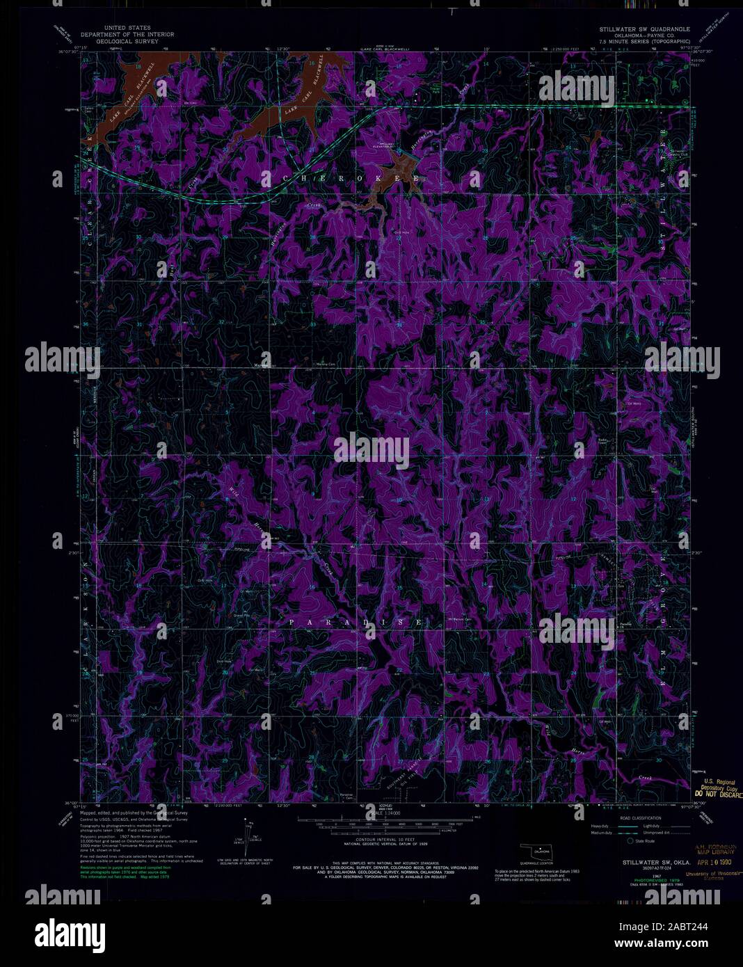 Map of stillwater oklahoma hi-res stock photography and images - Alamy