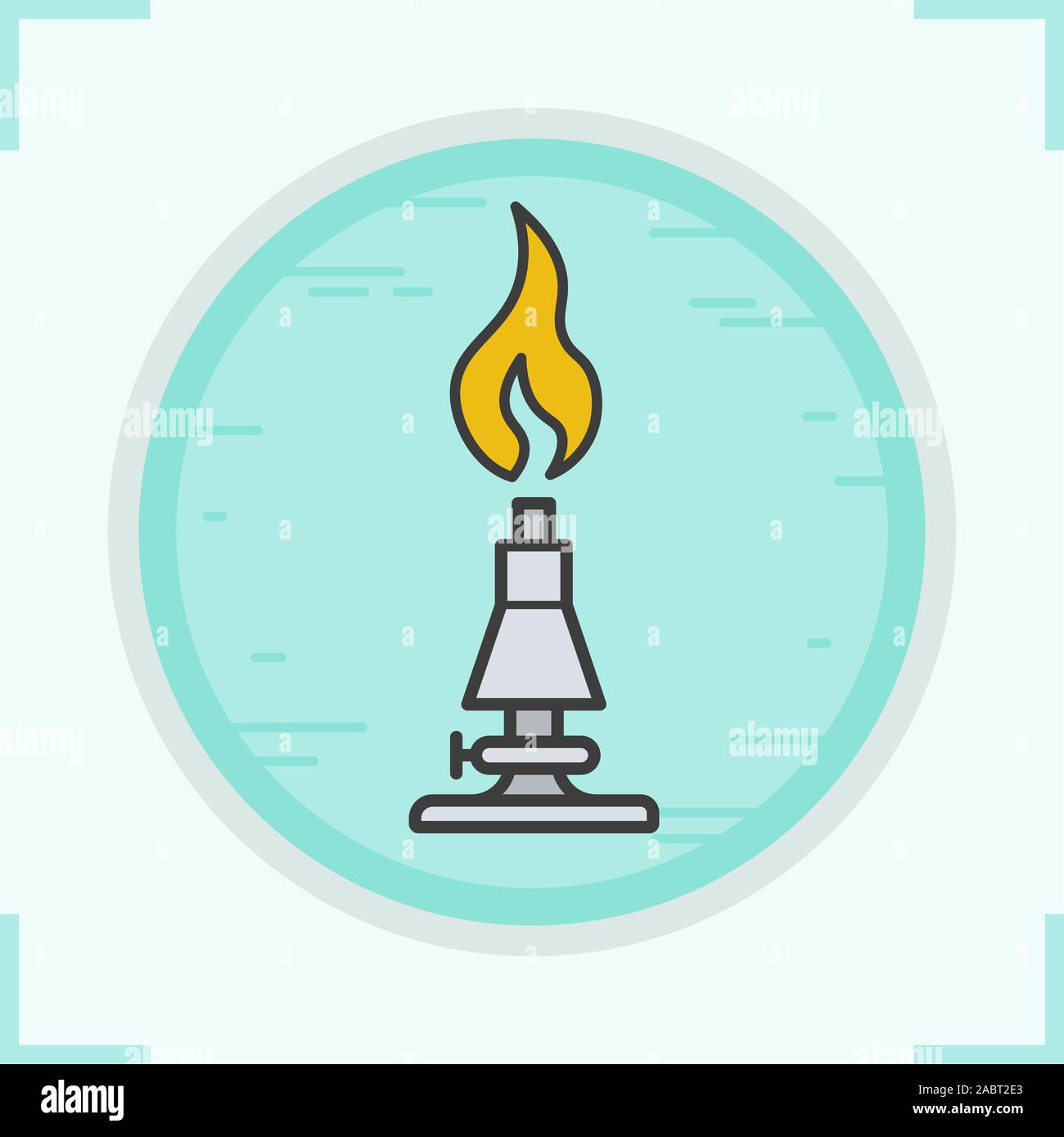 Chemical lab burner color icon. Isolated vector illustration Stock ...