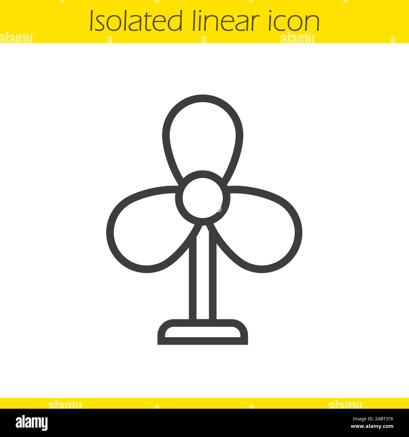 Fan linear icon. Thin line illustration. Ventilator contour symbol ...