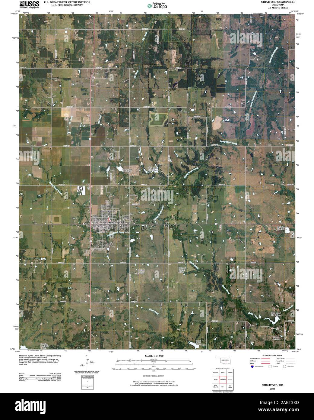 Map of stratford oklahoma hi-res stock photography and images - Alamy