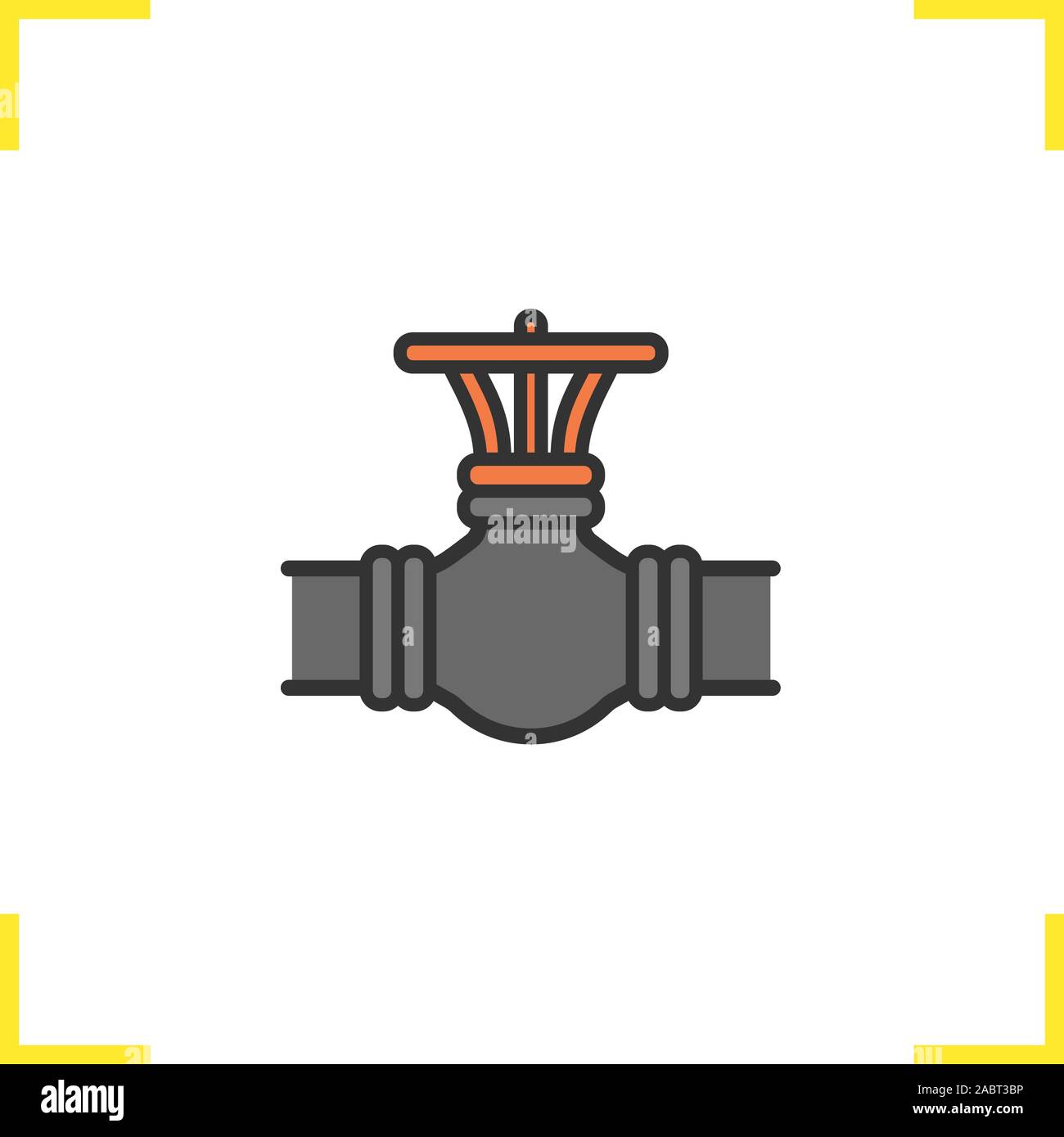 Gas pipe valve color icon. Isolated vector illustration Stock Vector ...