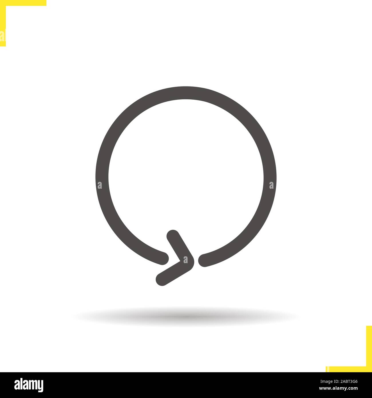 Reload icon. Drop shadow refresh symbol. Replay button. Vector isolated illustration Stock ...