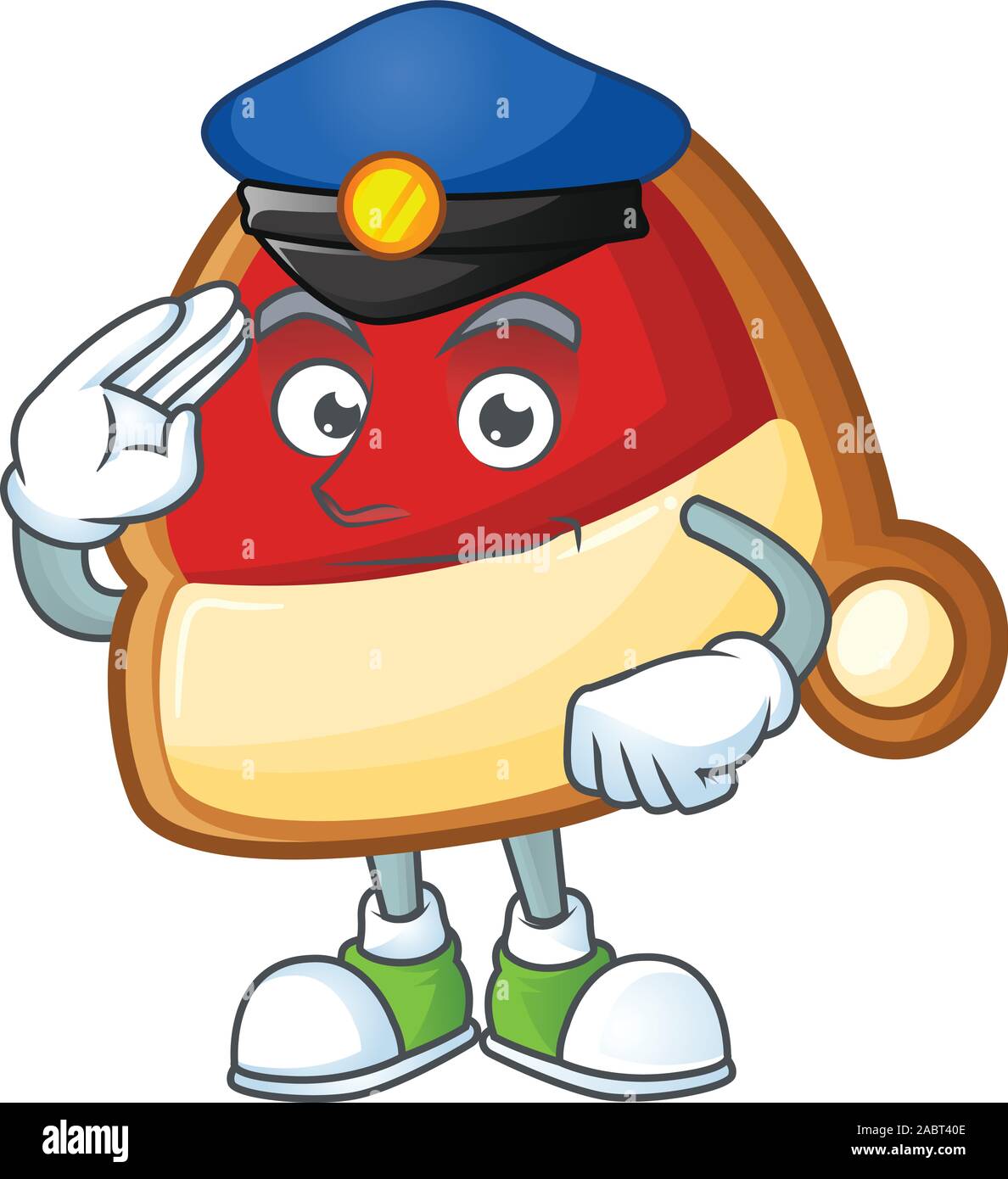Christmas hat cookies Cartoon character dressed as a Police officer ...