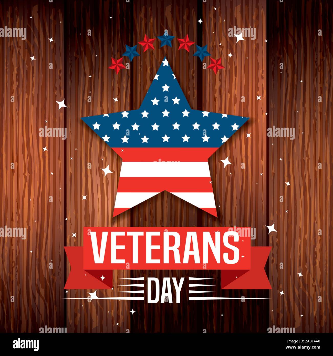 veterans day celebration with flag in shape star Stock Vector Image ...