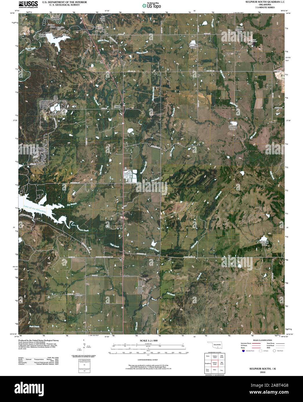 Sulphur oklahoma map Cut Out Stock Images & Pictures - Alamy