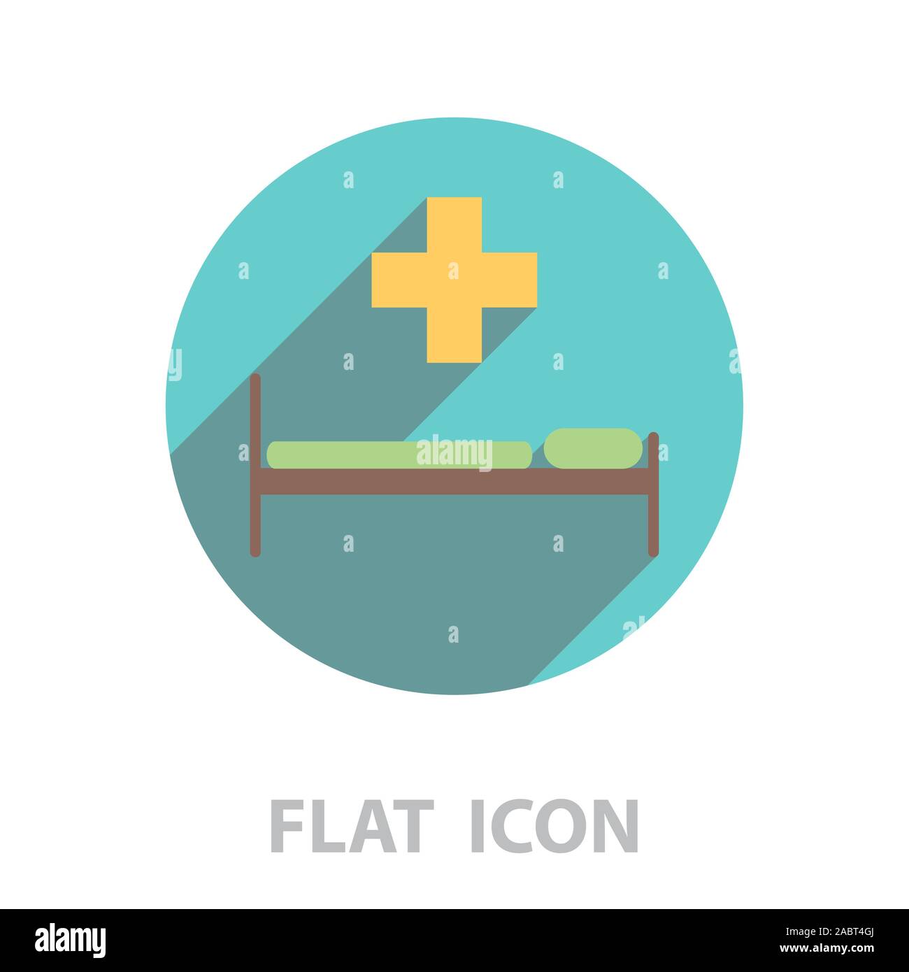 hospital bed and the cross icon. vector illustration Stock Vector Image ...