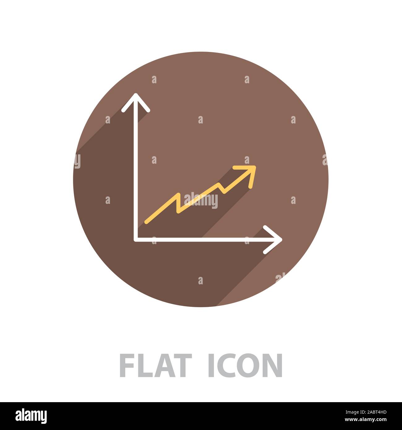 Flat line icon of graph. vector illustration Stock Vector Image & Art ...