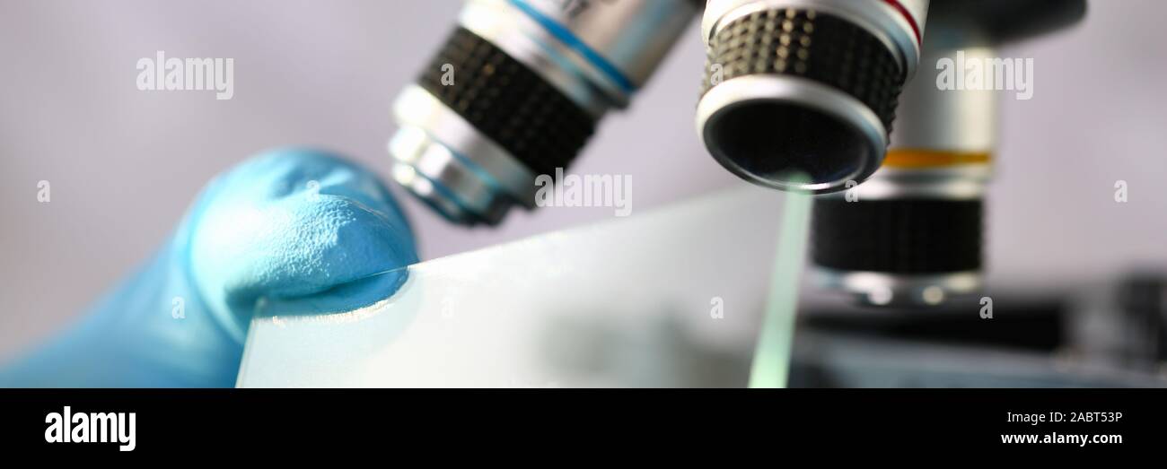 Head microscope on the background laboratory Stock Photo - Alamy
