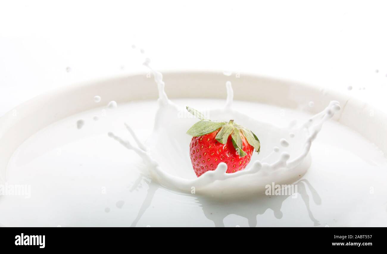 Realistic milk drop splash hi-res stock photography and images - Alamy