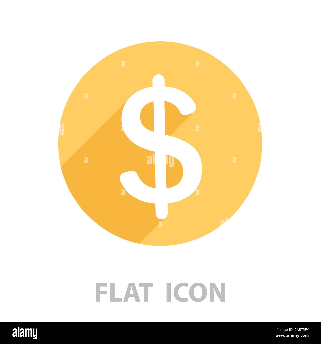 Flat dollar icon. vector illustration Stock Vector Image & Art - Alamy