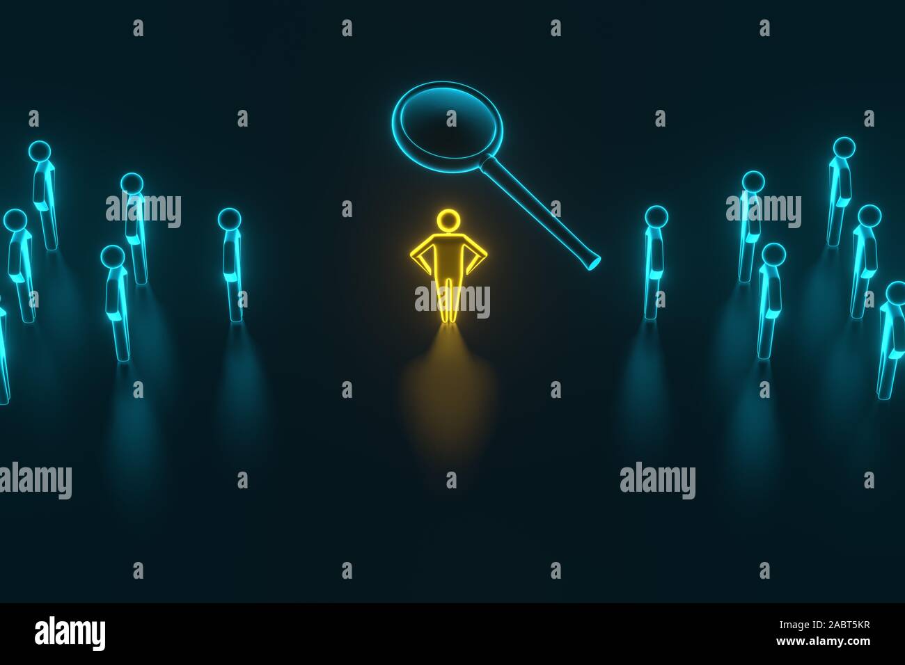 3d human magnifying glass hi-res stock photography and images - Alamy