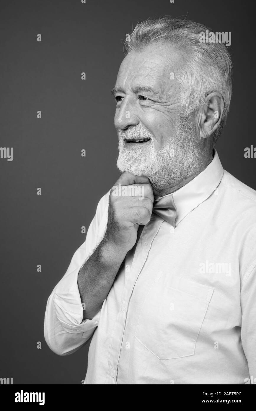 Happy stylish elderly man Black and White Stock Photos & Images - Alamy