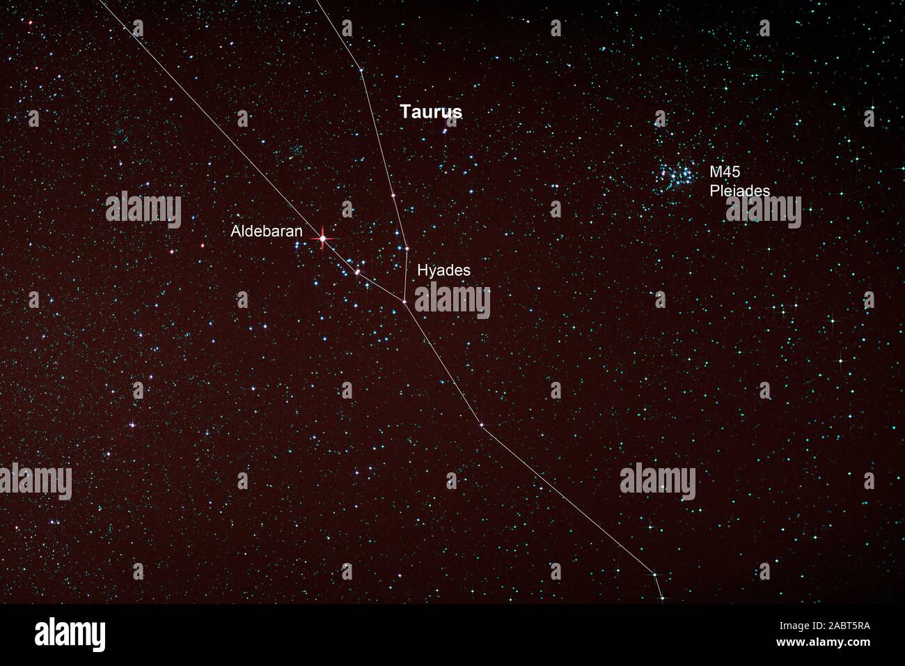 Astro Photo: Starfield with Taurus and Pleiades Stock Photo - Alamy