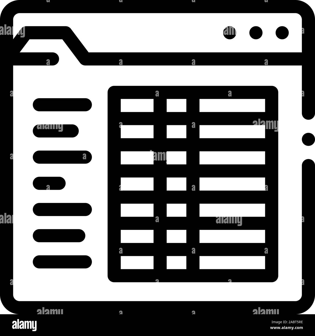 Student Statistics Folder Icon Vector Outline Illustration Stock Vector ...