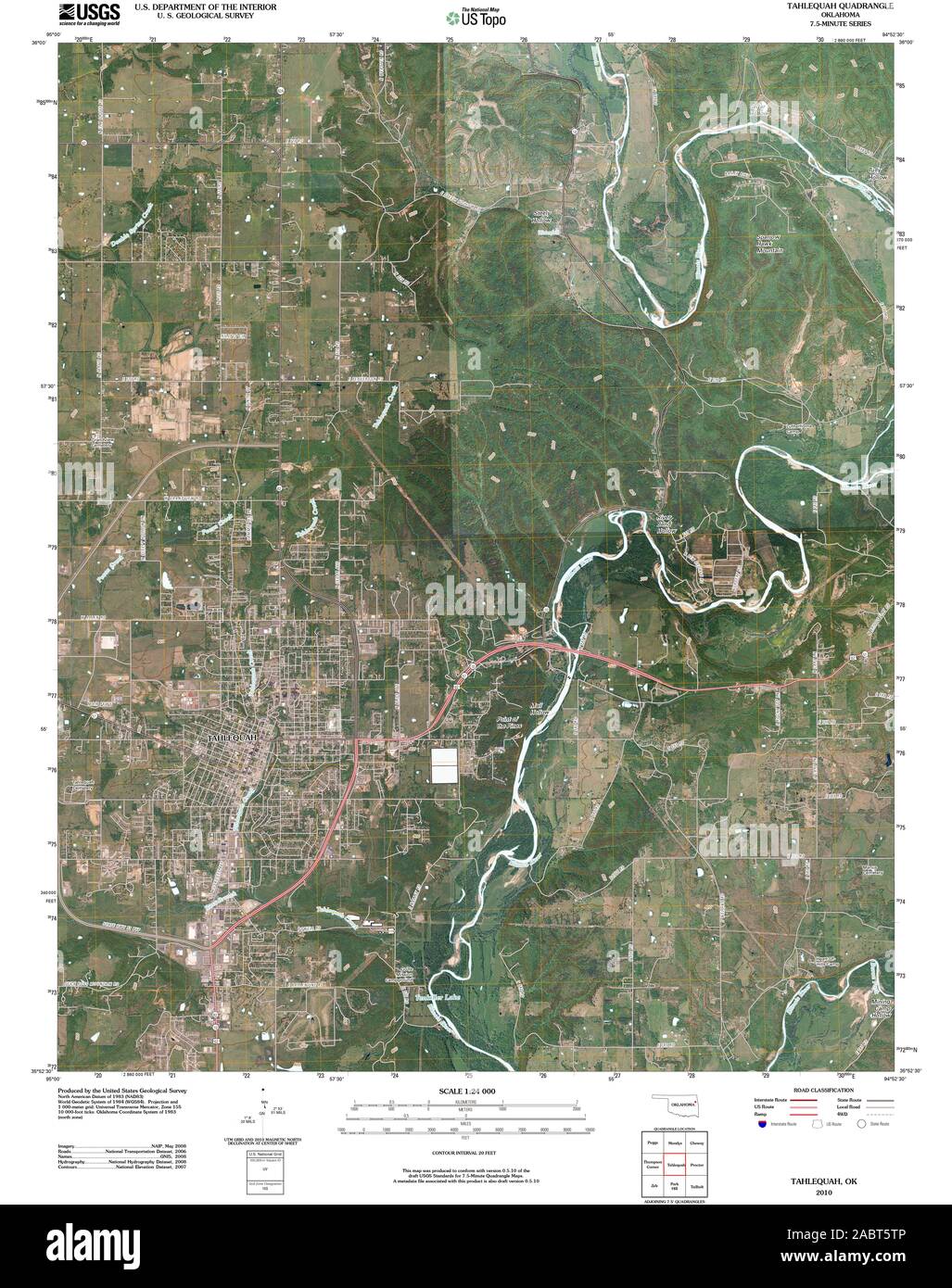 Tahlequah oklahoma map hi-res stock photography and images - Alamy