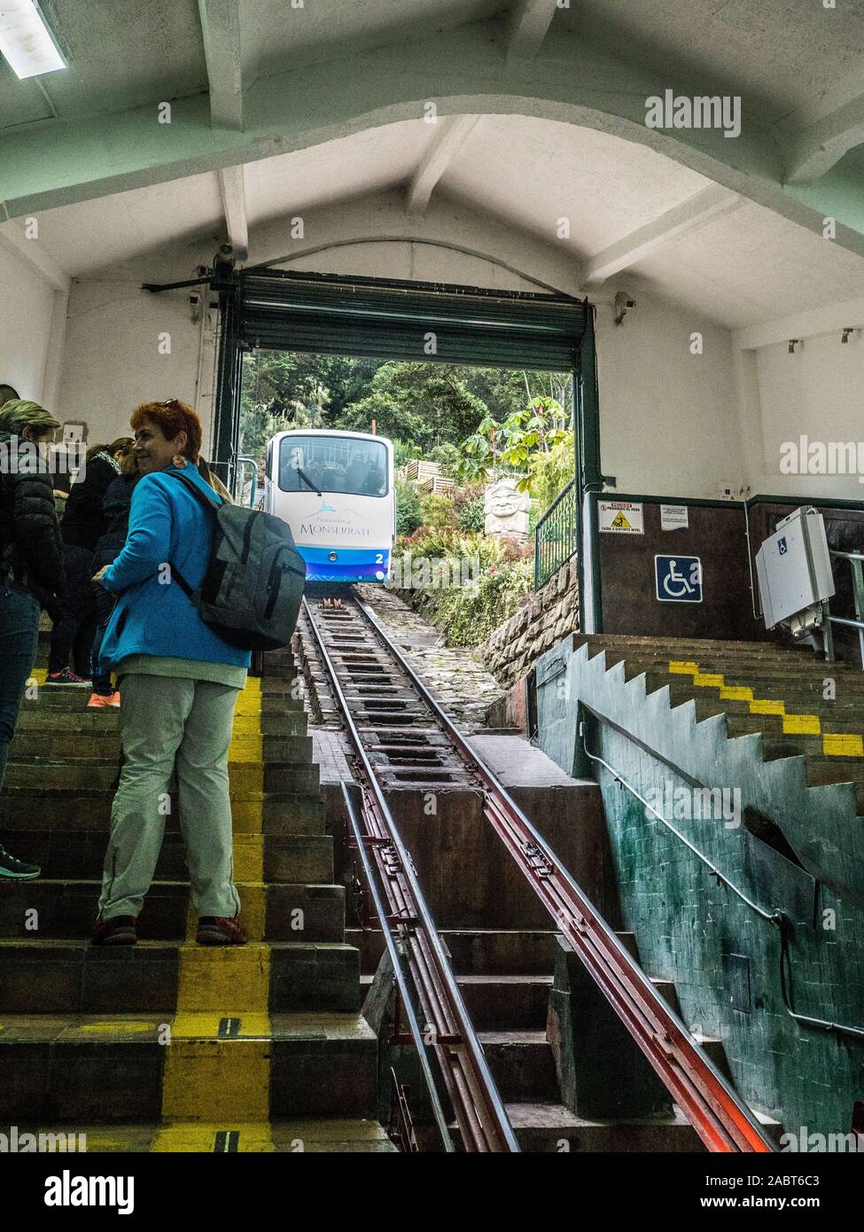 Bogota - Colombia, November 2, 2019 - Funicular of Montserrat Hill in ...