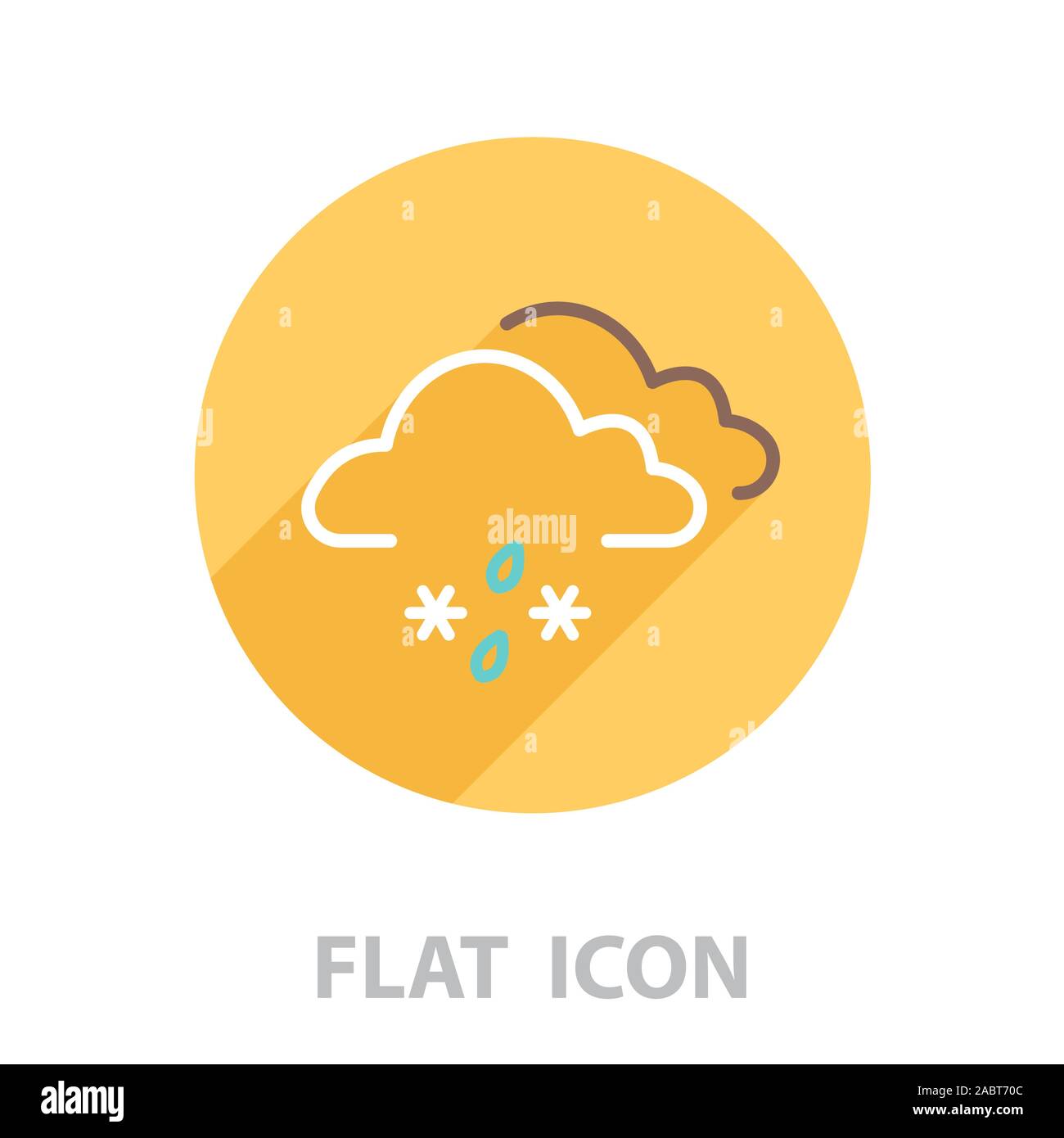 Cloud with Snow and Rain icon Stock Vector Image & Art - Alamy
